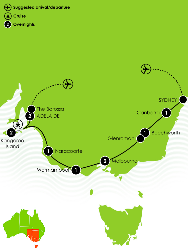 AAT Kings - Tastes of Southern Australia Itinerary