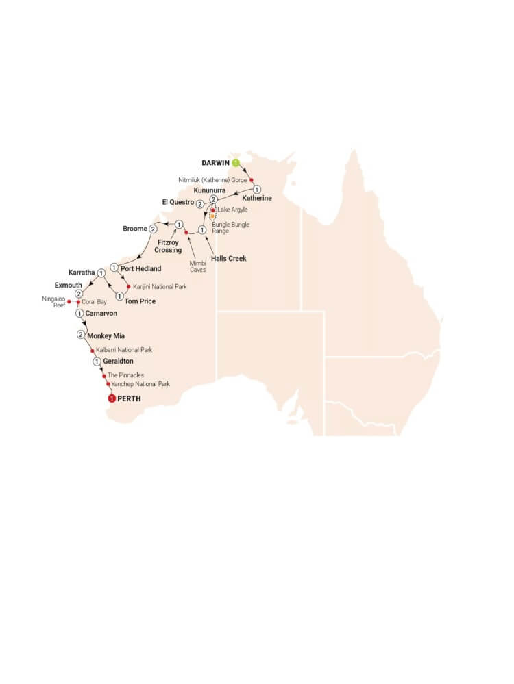 21 Day Untamed Kimberley & West Coast | AAT Kings (Darwin-Perth)